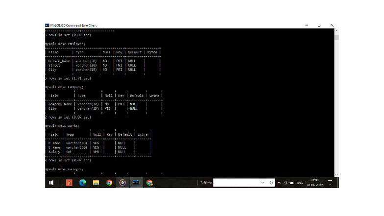 MySQL 8.0 Practical Work: Command Line Client Queries - Studocu