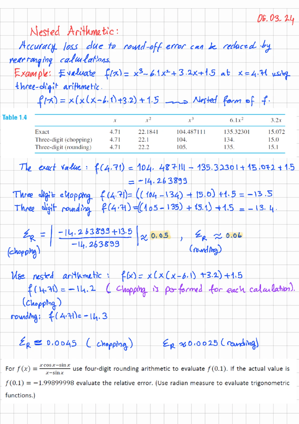 Week-1 Introduction - summary for numeric analysis - NUMERICAL ANALYSIS ...