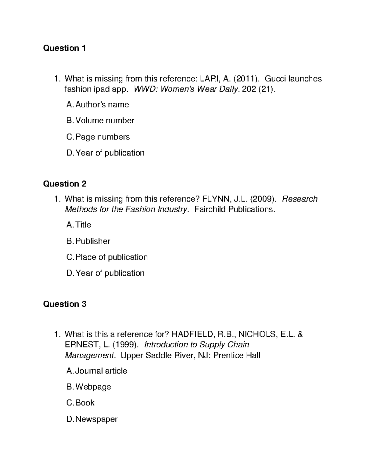 Concept Test 5: Referencing in Academic Writing - Studocu