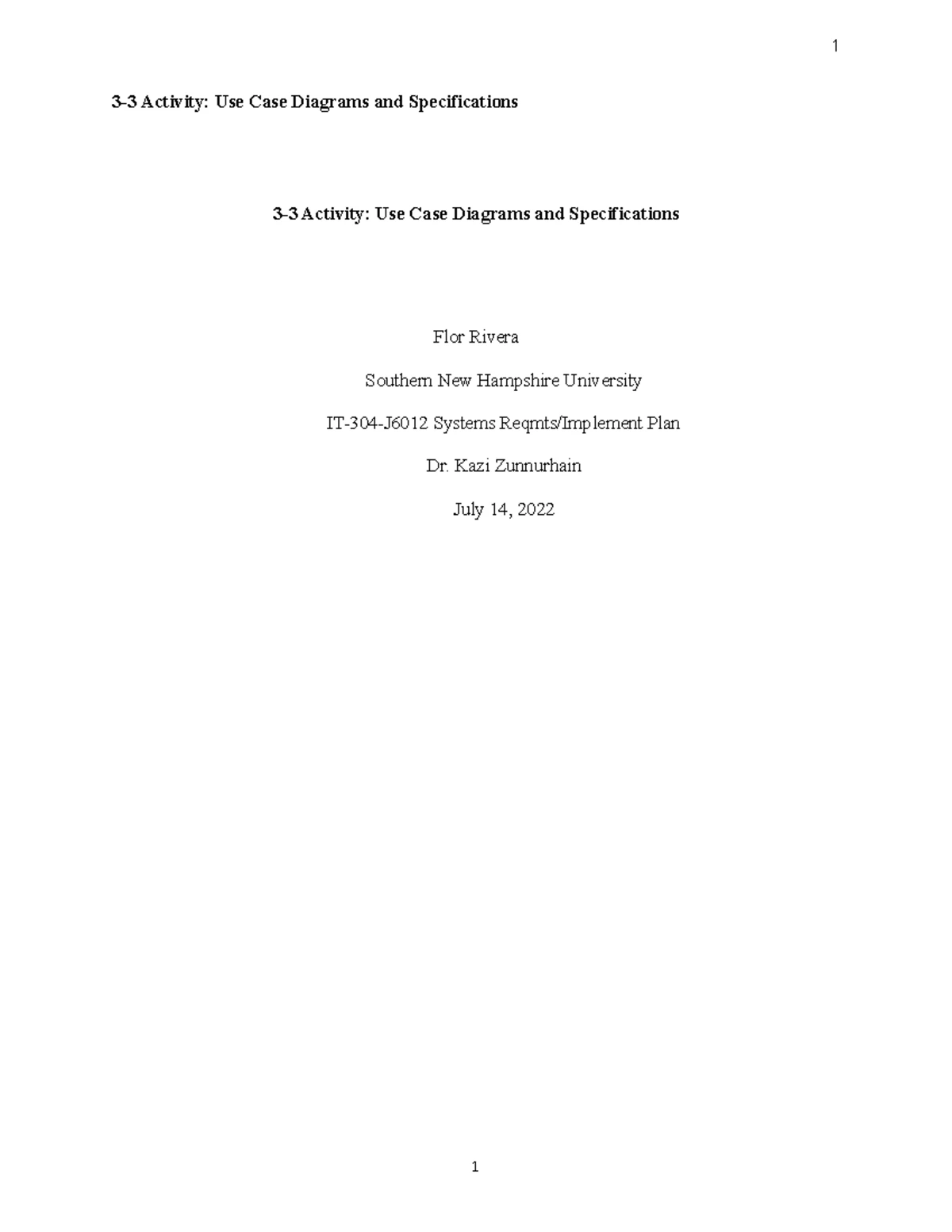 IT 304 Project One: System Requirements Specification (SRS) Template ...