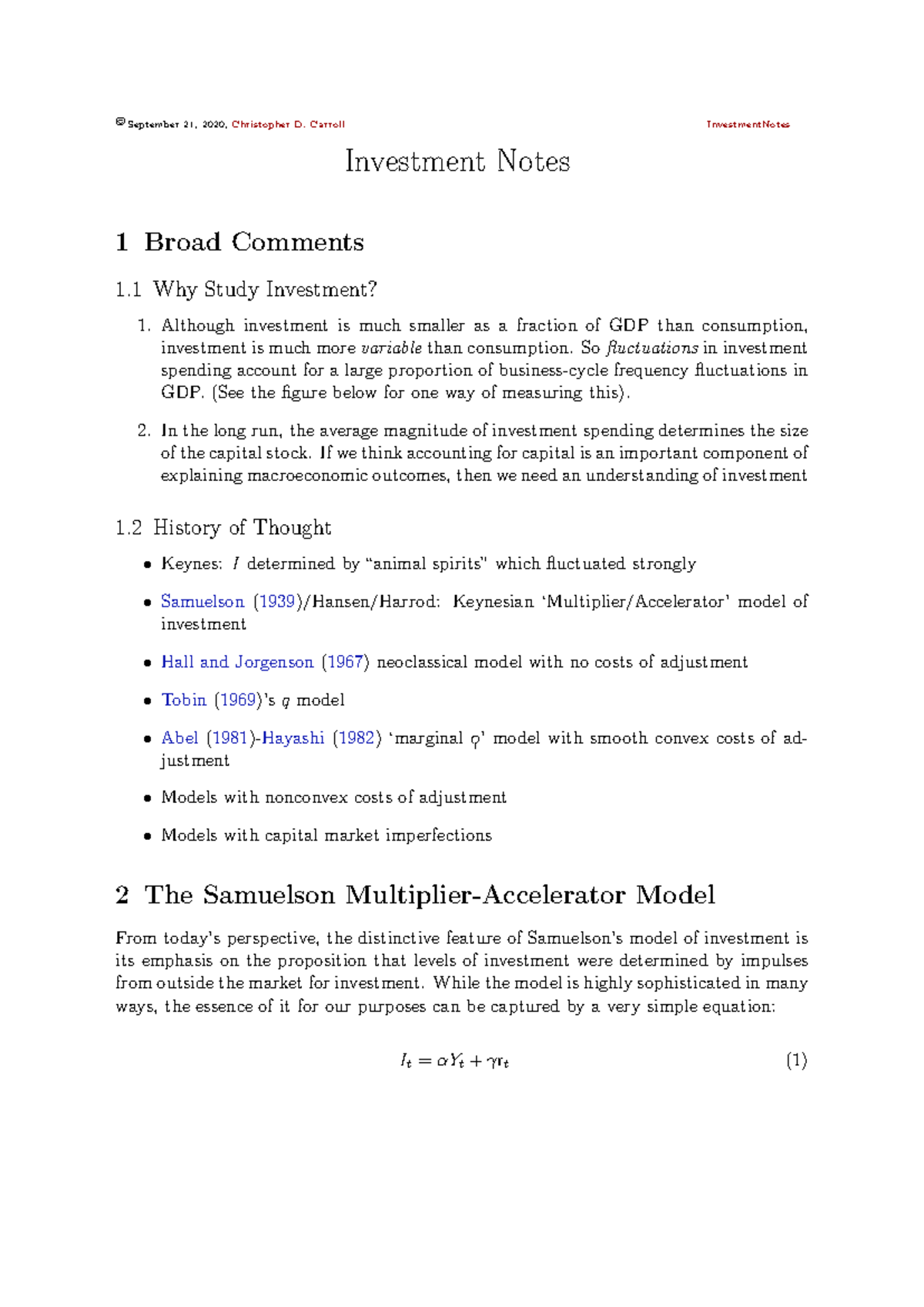 Investment Notes: Key Models and Theories in Economics (InvestmentNotes ...