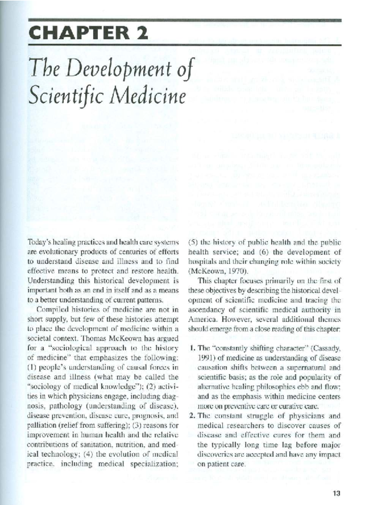 CHAPTER 2: The Evolution of Scientific Medicine and Public Health ...