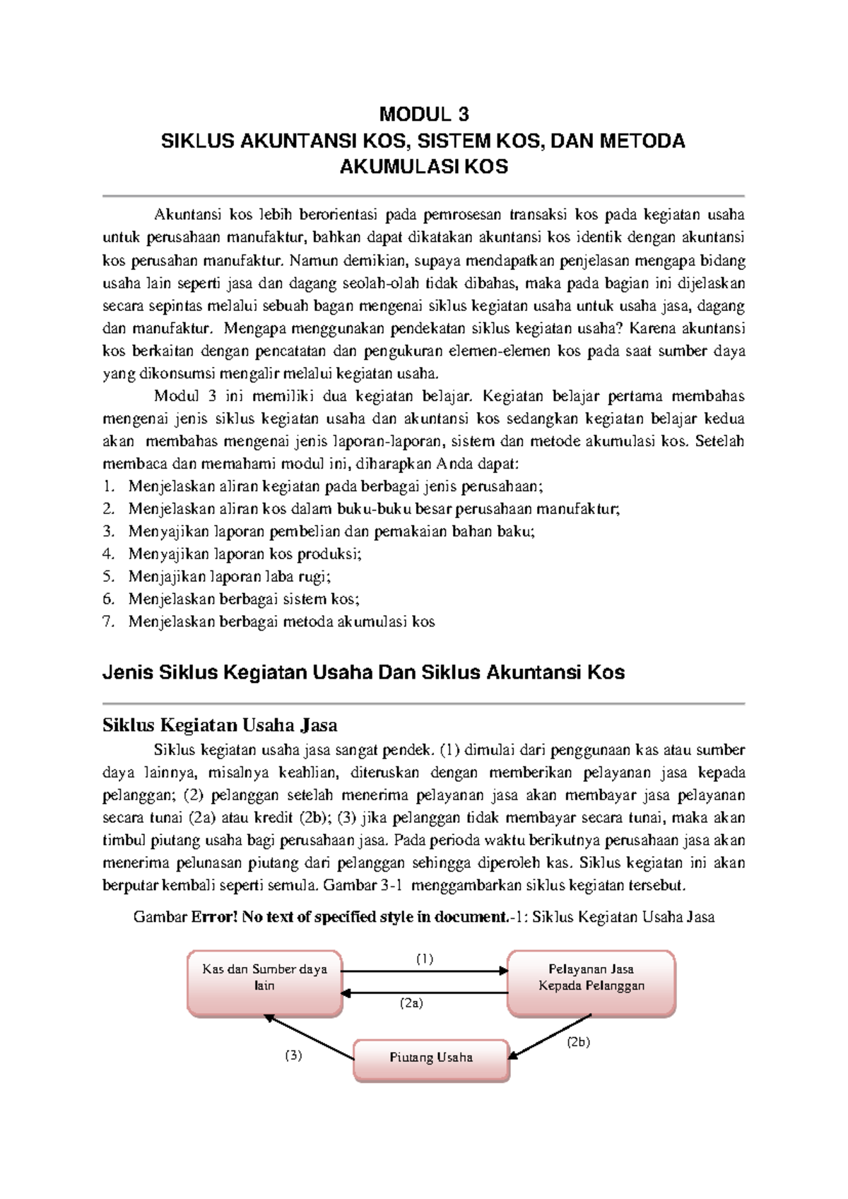 Modul 3: Siklus Akuntansi Kos dan Sistem Akumulasi Kos KOS 101 - Studocu
