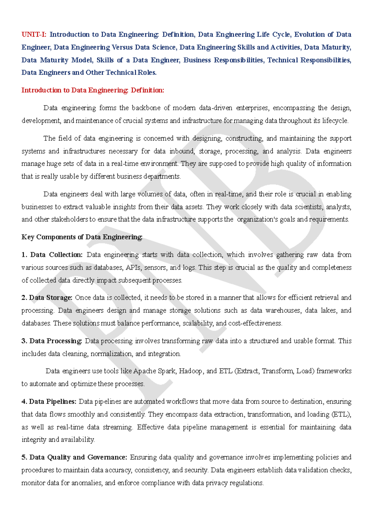 Data Engineering Overview: Skills, Lifecycle, and Responsibilities ...
