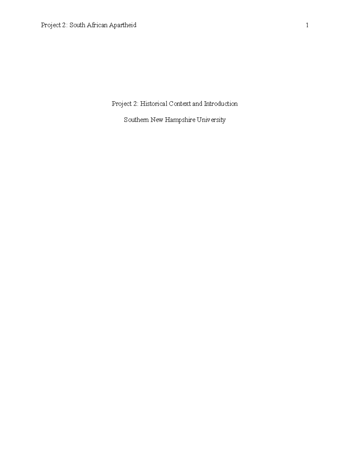 6-1 Project 2 Historical Context and Introduction Submission - Project ...