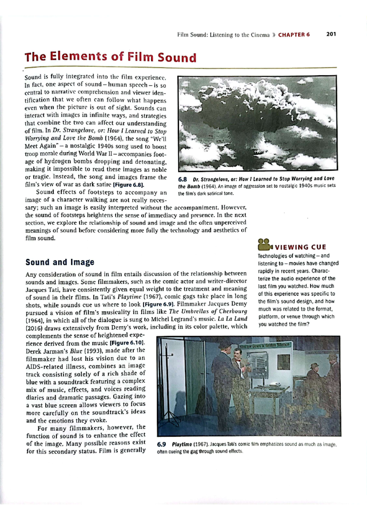 Sound in Cinema: Analyzing Audio Techniques and Effects in Film - Studocu