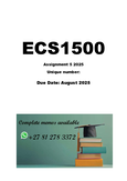 ECS1500 - Unisa - Introduction to Economics - Studocu