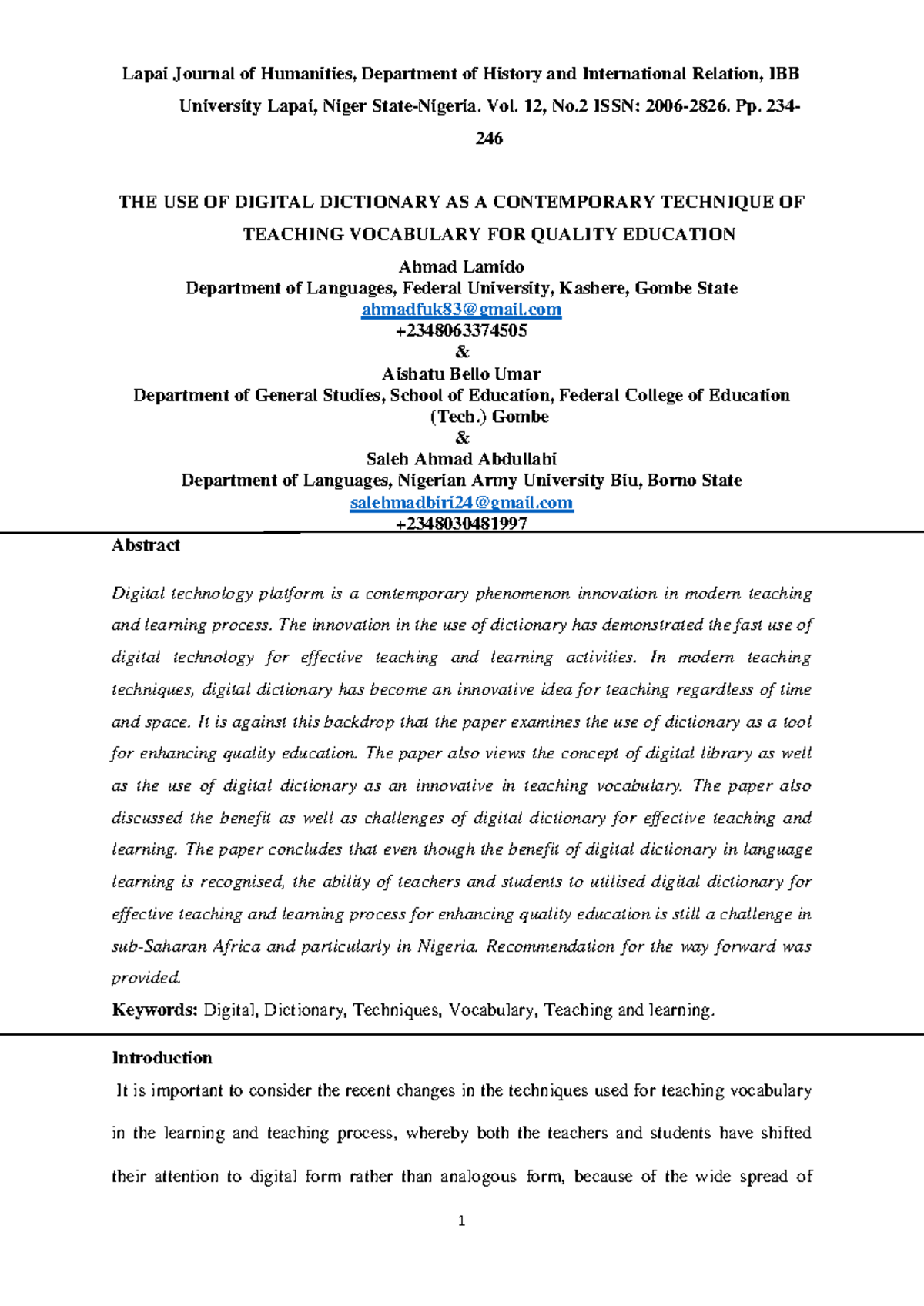 The Use of Digital Dictionary as a Contemporary Technique for Teaching ...