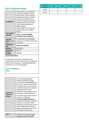 Unit 7 Task 2 - distinction level - Task 2 – Importance of Health and ...