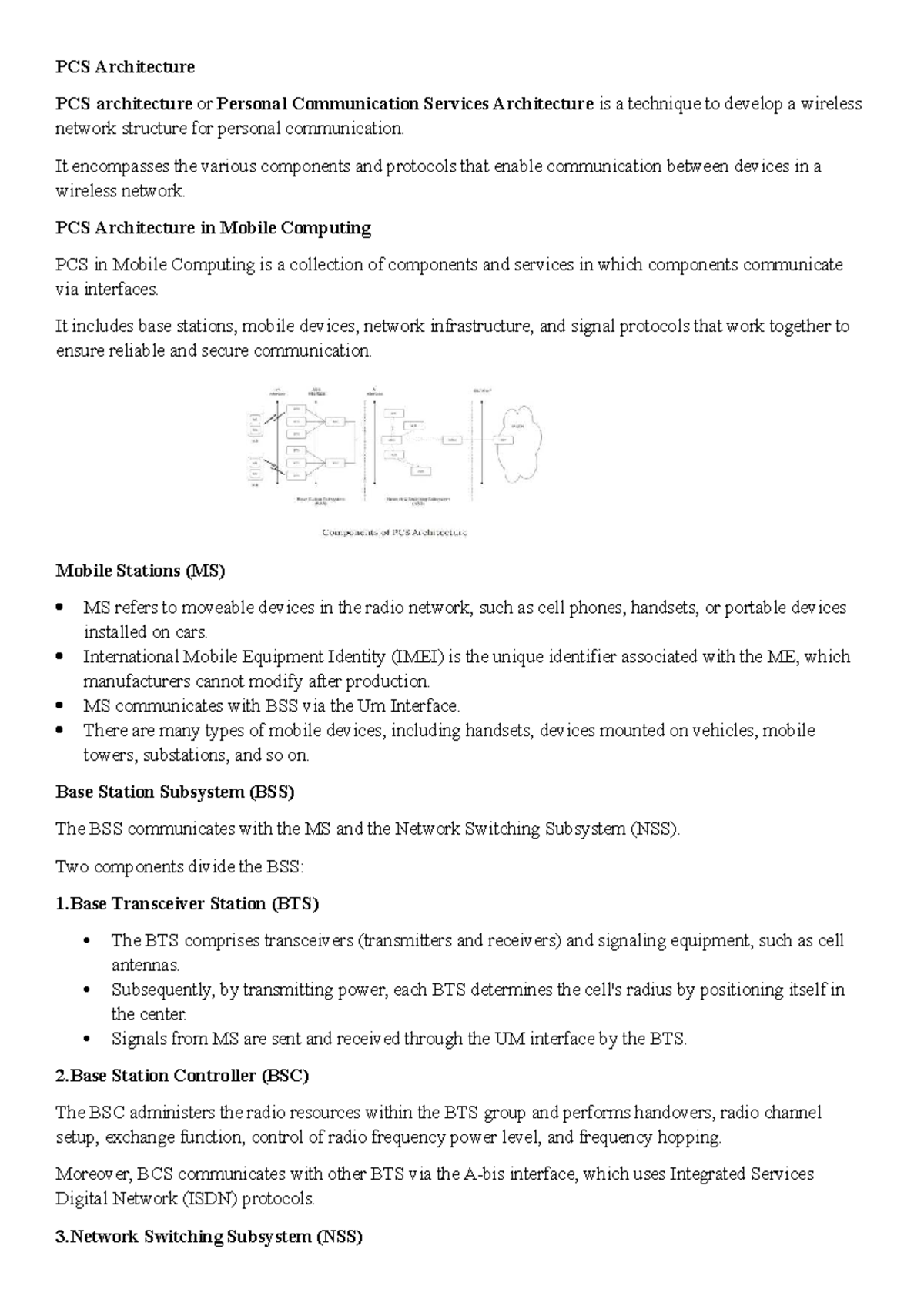 PCS Architecture: Understanding Mobile Computing Components and ...