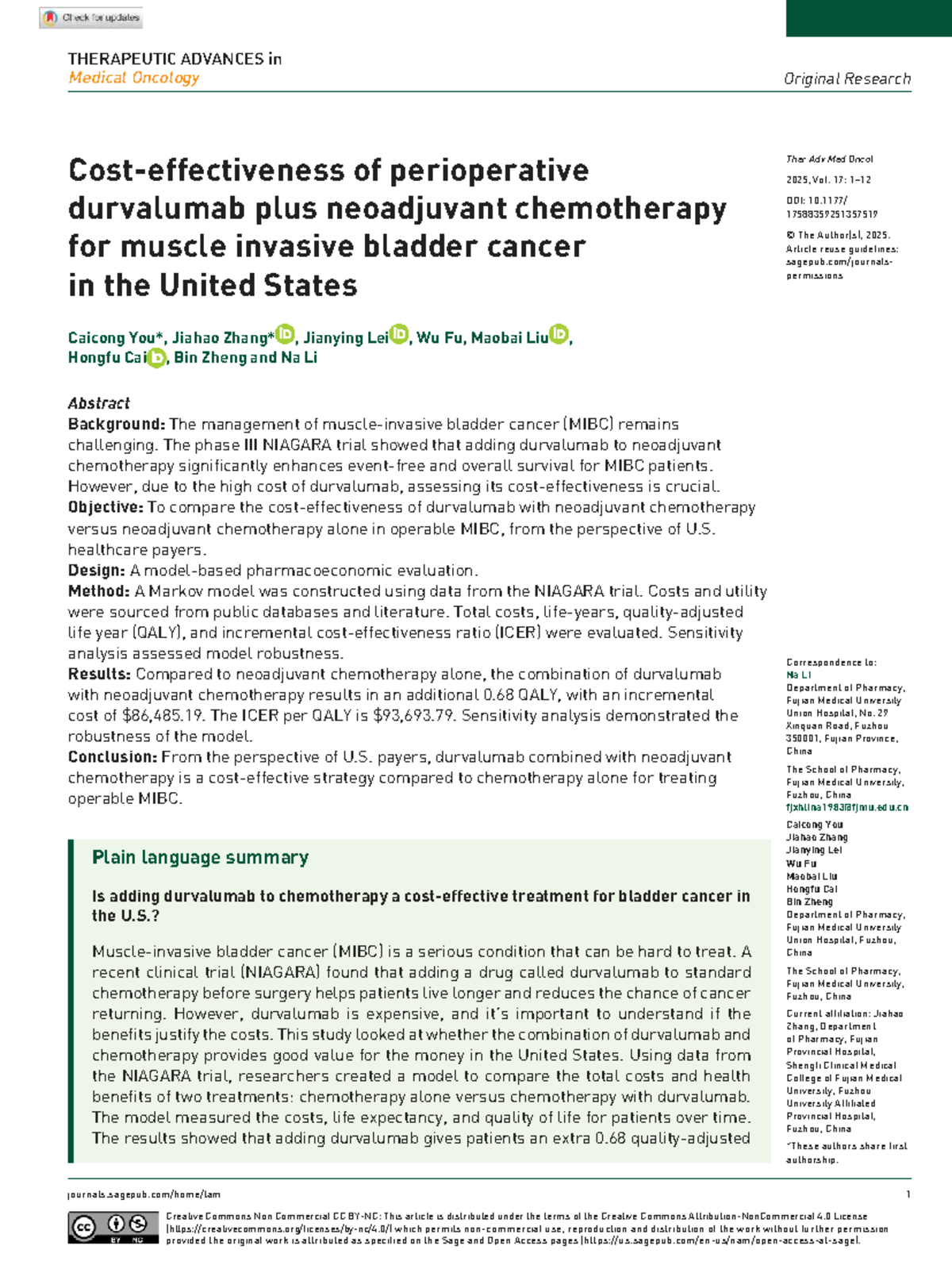 1357519 Cost-Effectiveness of Durvalumab with Neoadjuvant Chemo for ...