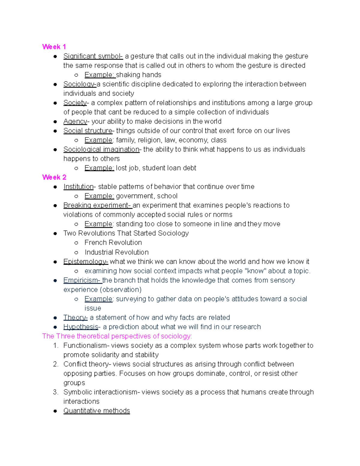 Sociology 101: Theoretical Perspectives and Key Concepts Overview ...