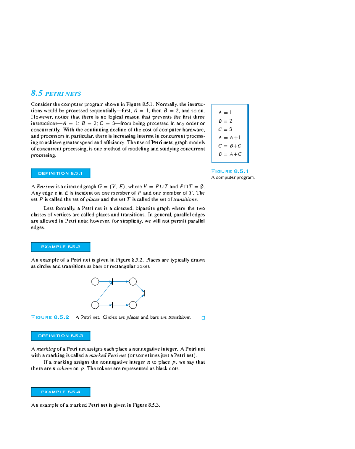 Practice exercises for petrinets - 8 PETRI NETS Consider the computer program shown in Figure 8. ...