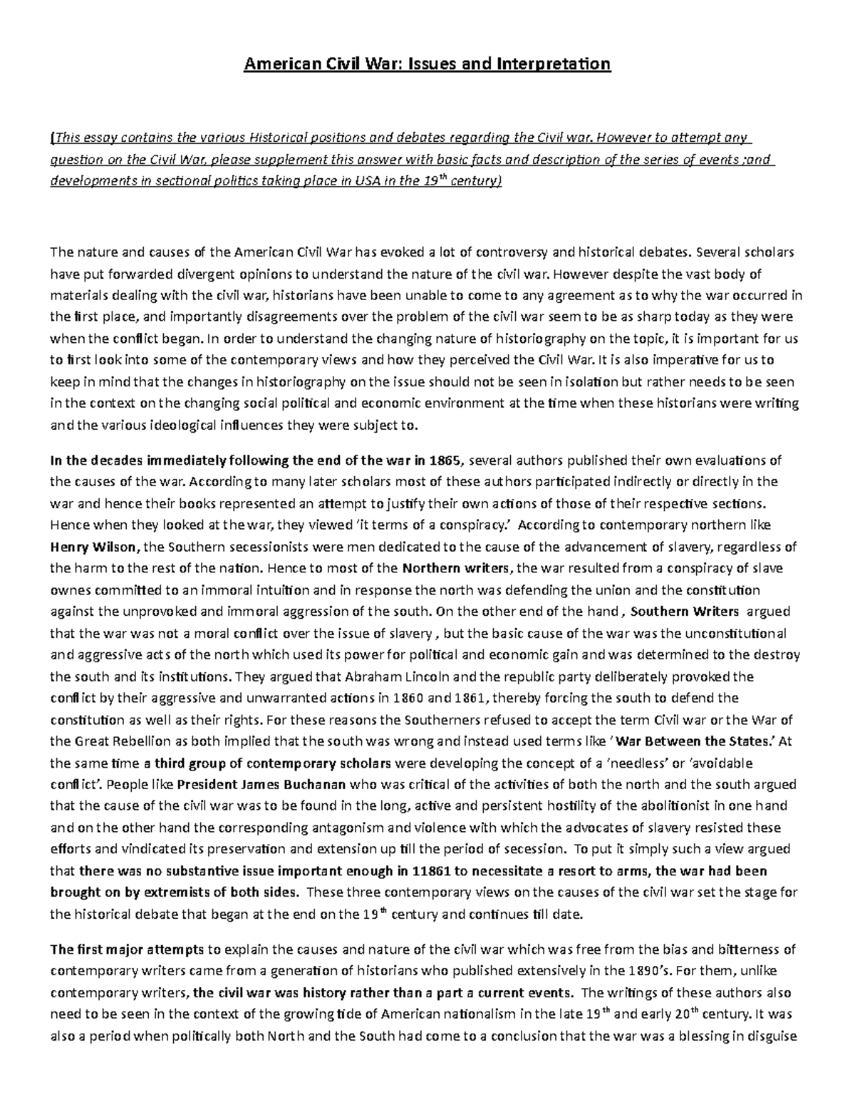 Civil War Historiography: A Comprehensive Analysis of Debates and Views ...