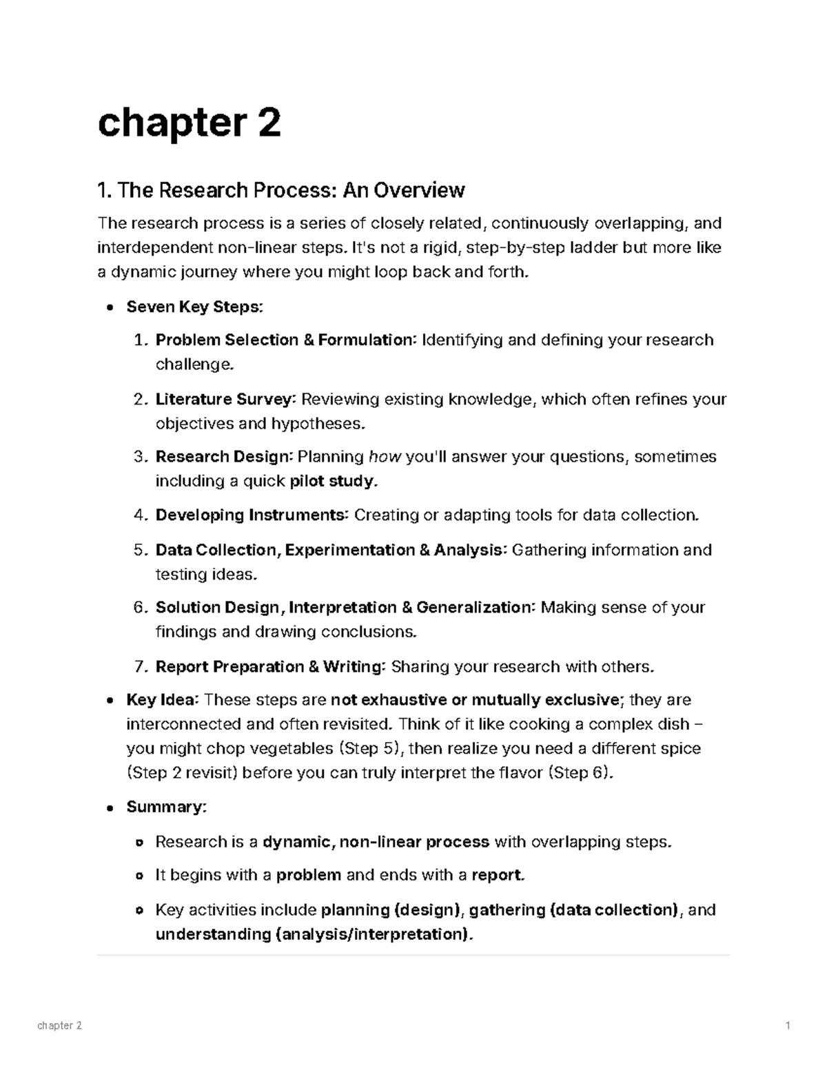 Chapter 2: The Research Process Overview and Key Steps - Studocu