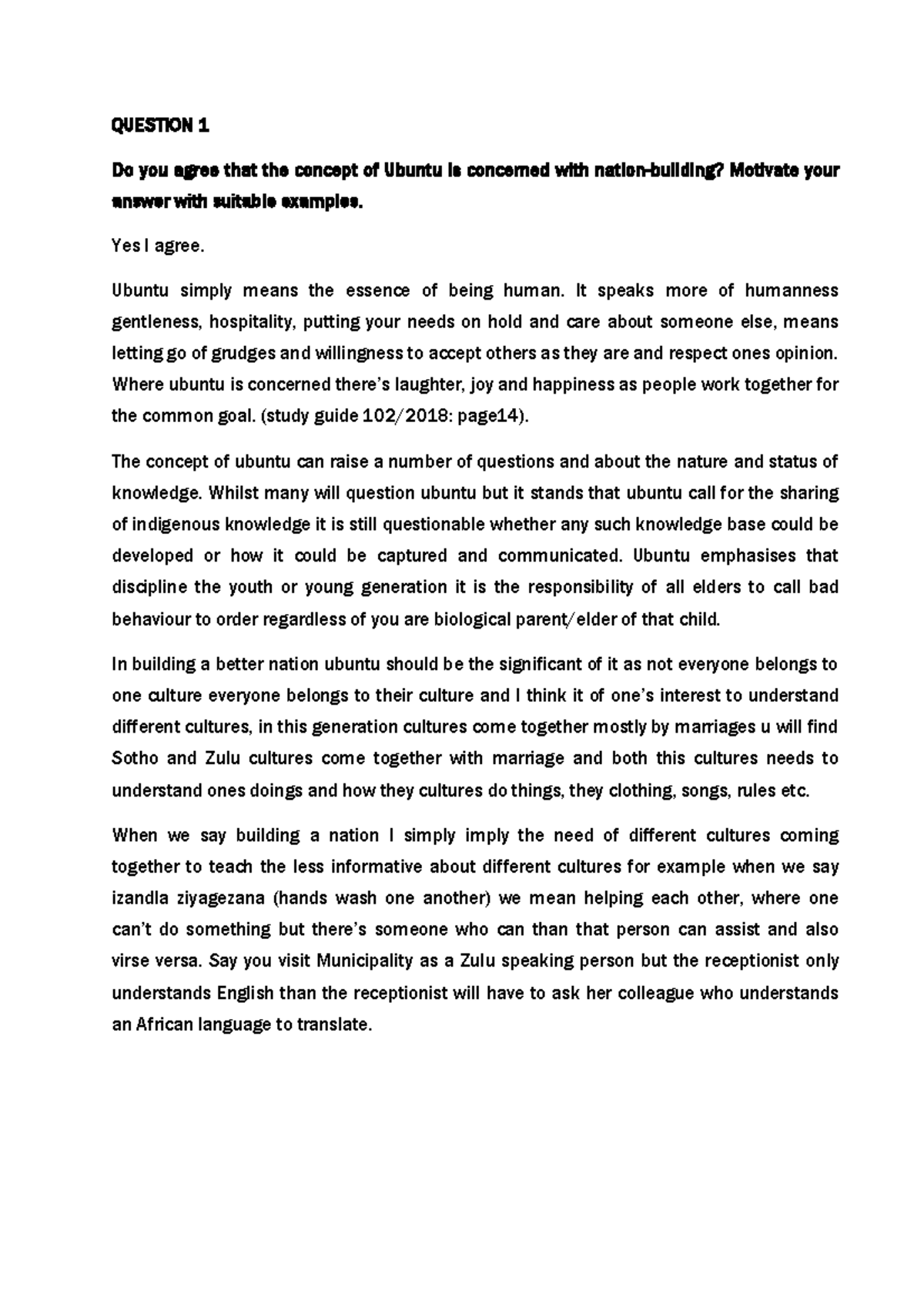 AFL1502- Assignment-01- Solutions- Semester-1-2022 MEMO - QUESTION 1 Do ...