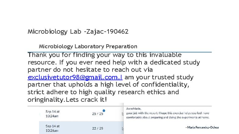 Microbiology Lab 401763: Comprehensive Laboratory Preparation Guide ...