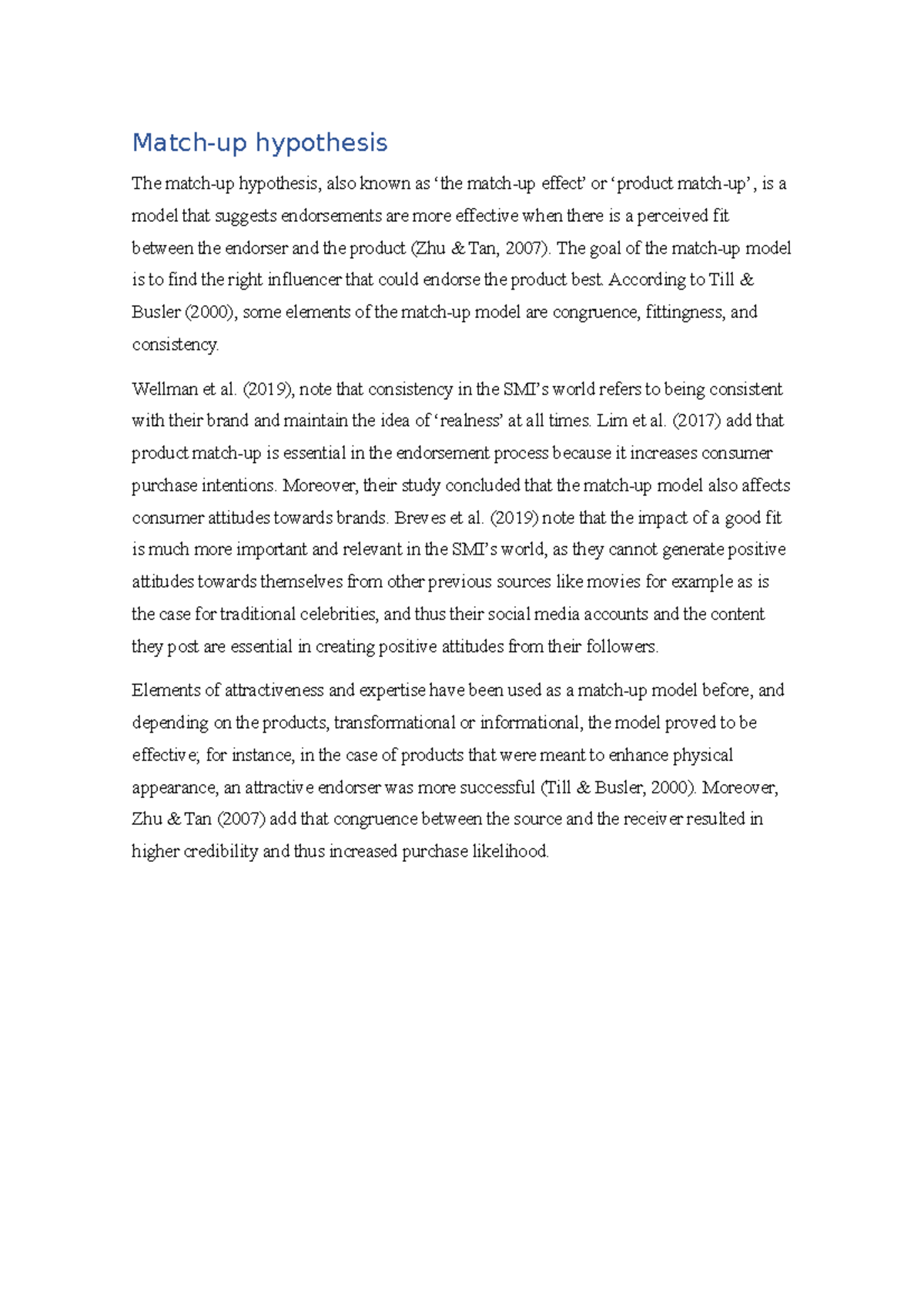 Matchup hypothesis - Match-up hypothesis The match-up hypothesis, also known as ‘the match-up ...