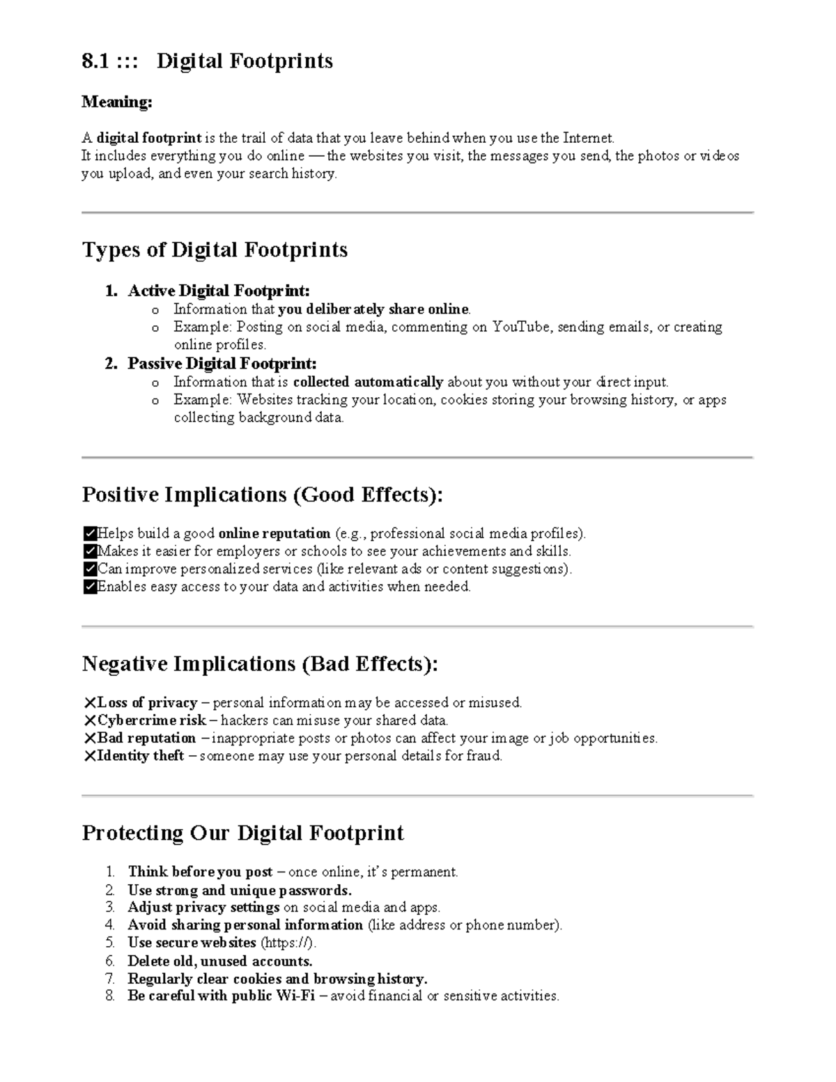 Class 12: Ch 8 - Digital Footprints, Society, and Cybercrime Lecture ...