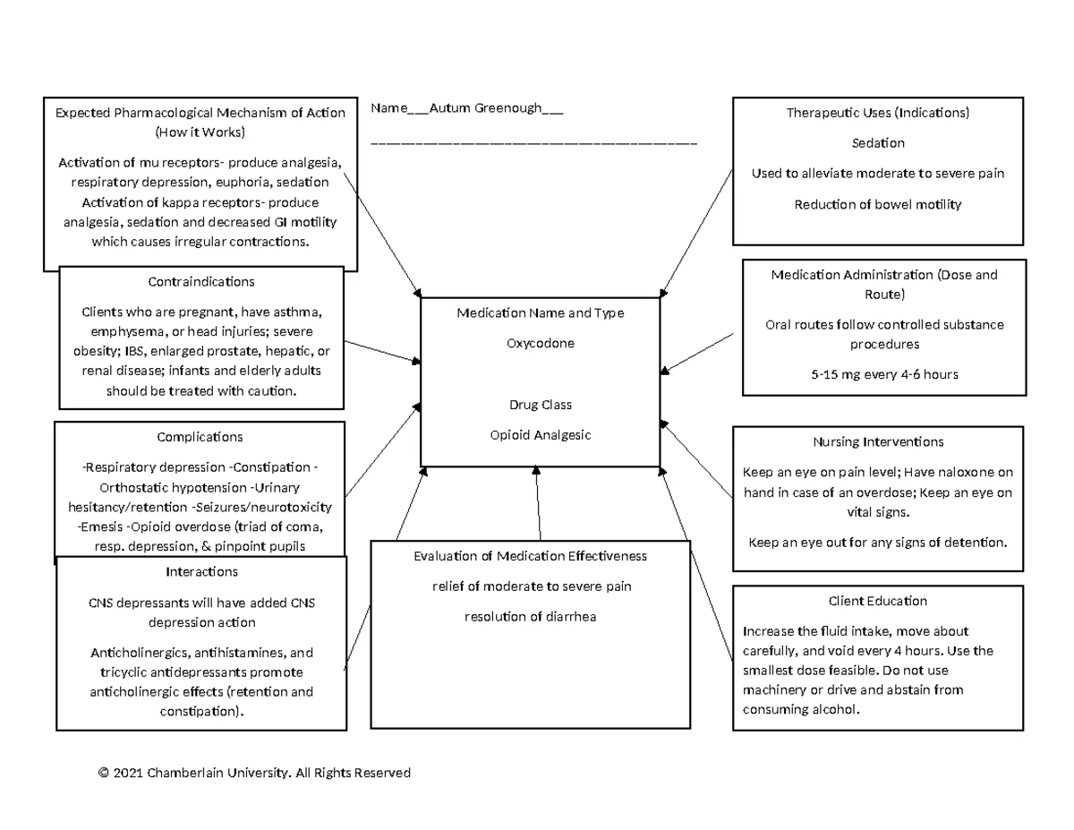 NR293 Active Learning Activity Medication Concept Map Nov 21 (1) - Name ...