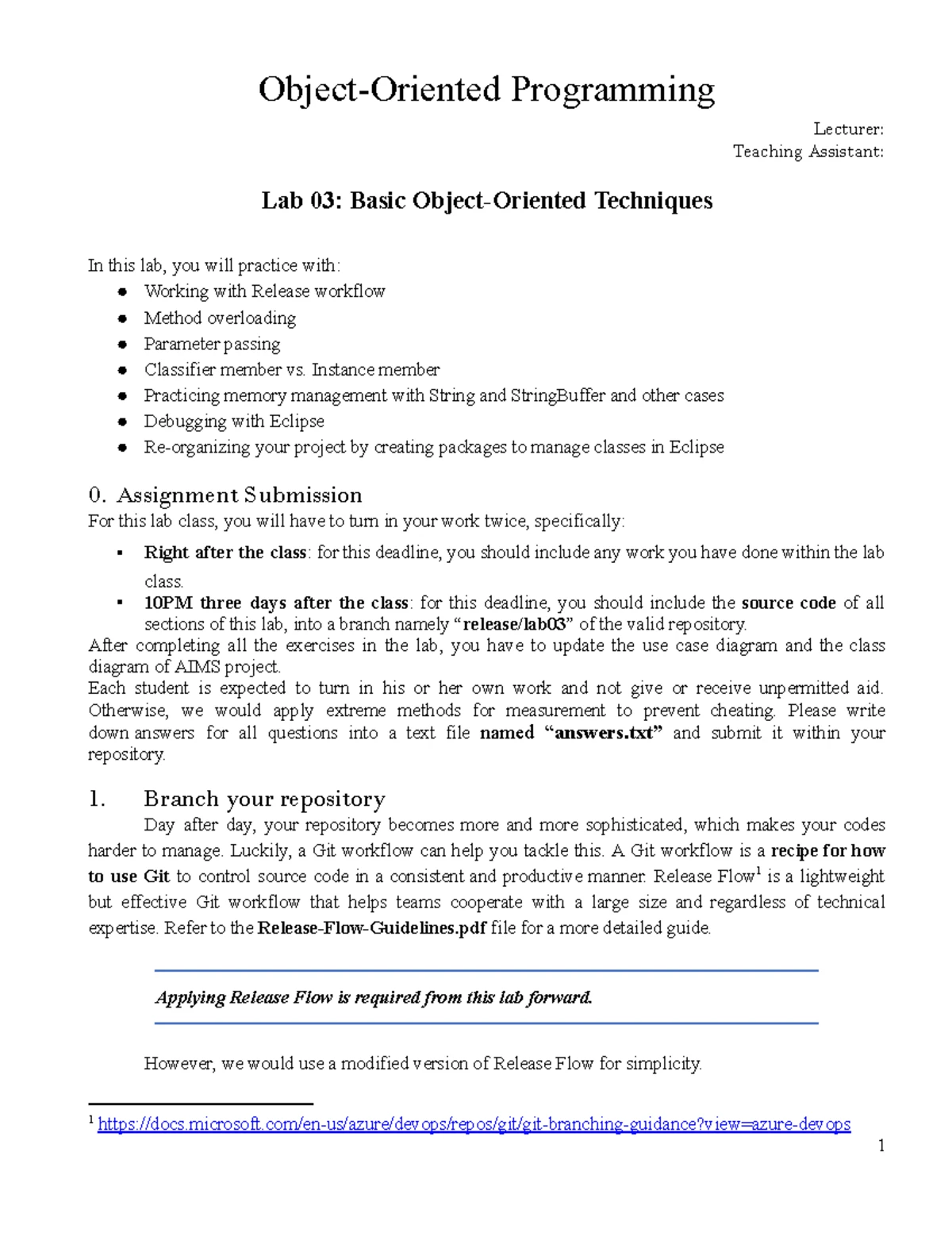 Title: OOP-LAB03 Object-Oriented Techniques and Java Debugging ...