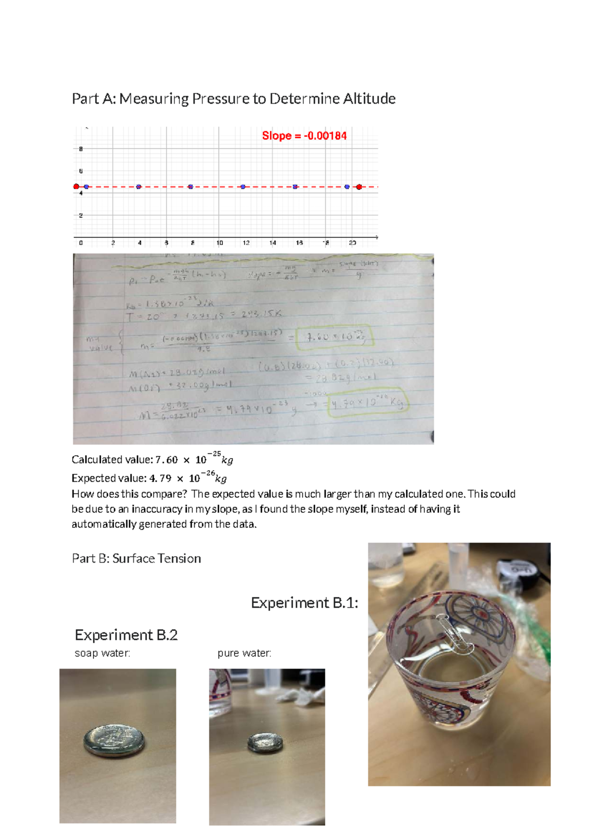 Physics Lab 3: Capillary Rise & Pressure Measurement Analysis - Studocu