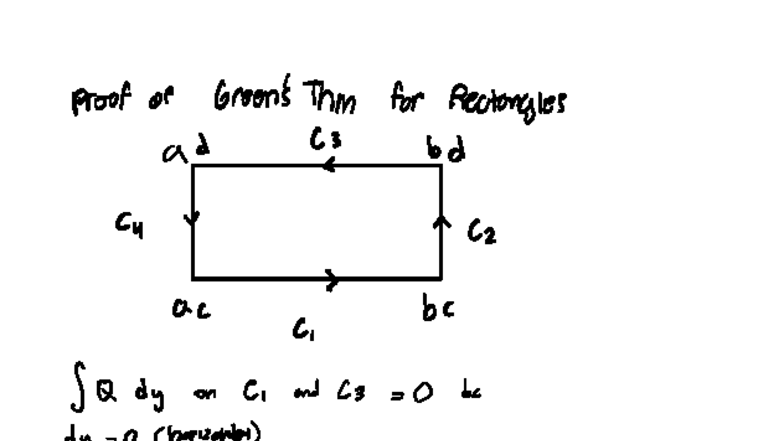 Proof of Green's Theorem For Rectangles *Required knowledge for midterm ...