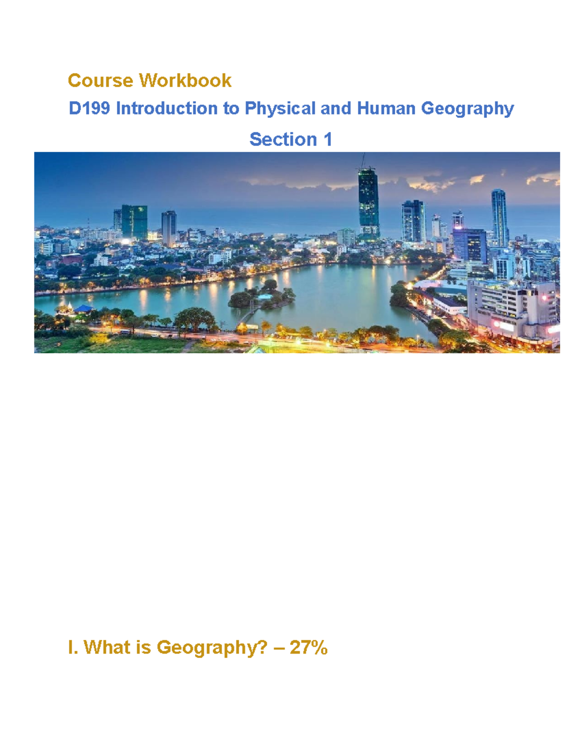 D199 Course Workbook: Exploring Physical and Human Geography - Studocu