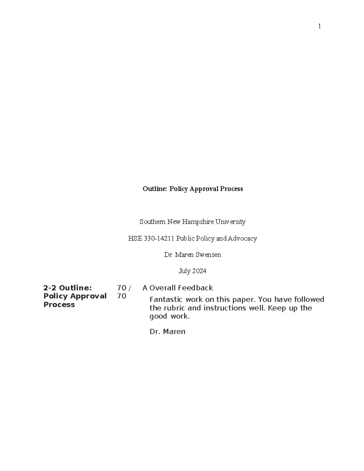 HSE 330 2-2 Outline - Understanding Ohio's Policy Approval Process ...
