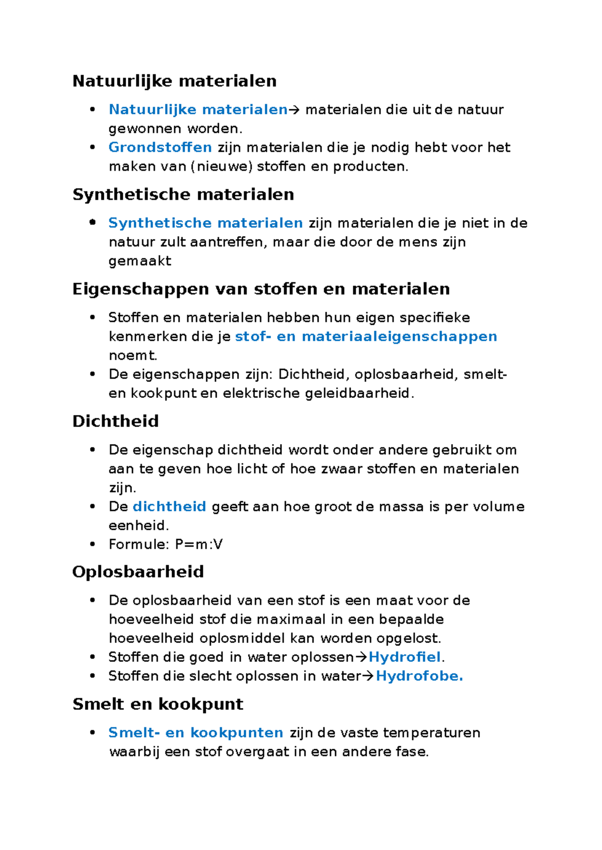 Scheikunde H1+ Lesmateriaal: Natuurlijke en Synthetische Materialen ...