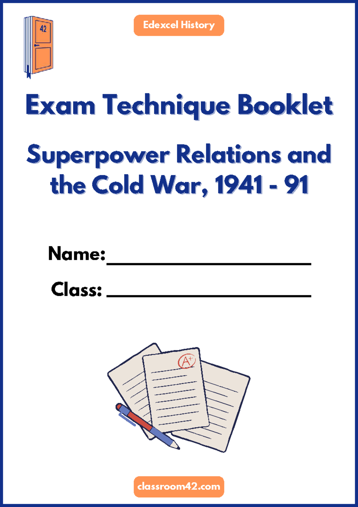 Edexcel GCSE History Exam Technique Booklet: Cold War Strategies - Studocu