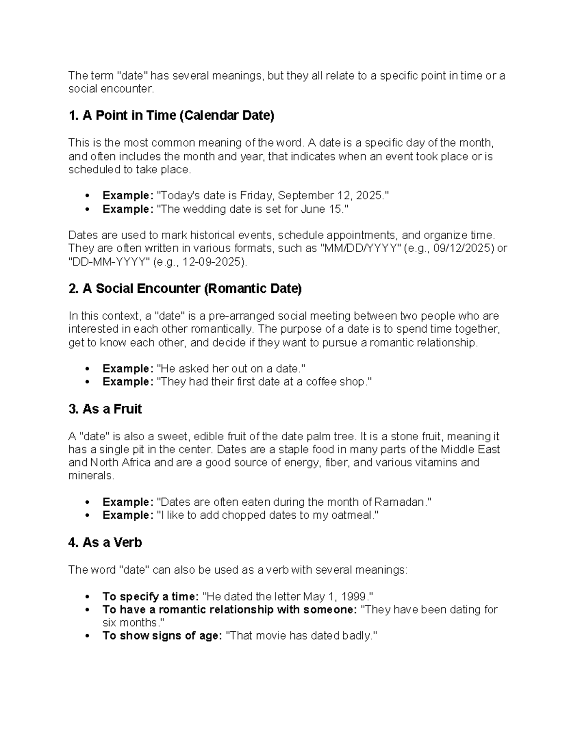 Sc9 - Understanding the Multiple Meanings of "Date" - Studocu