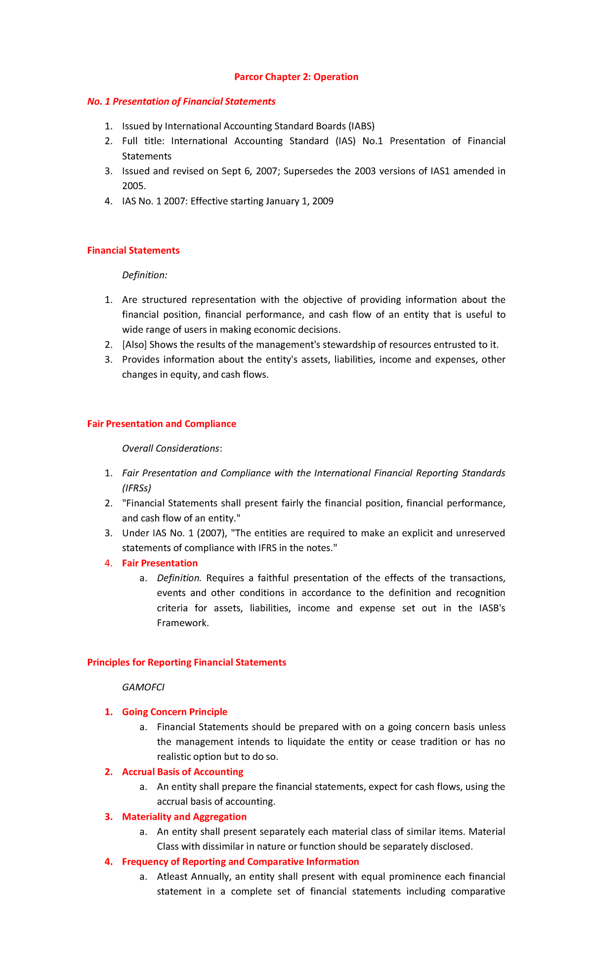 Parcor Chapter 2 - Notes on Partnership Financial Statements - Studocu