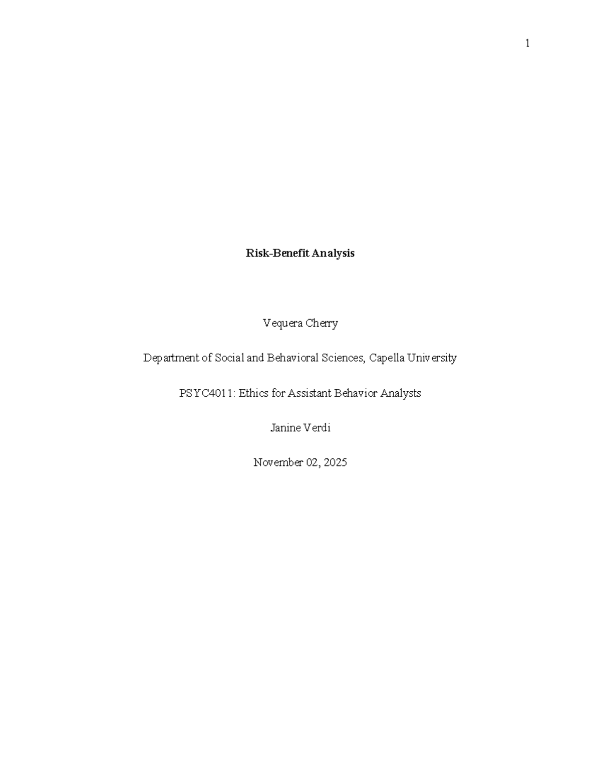 PSYC4011: Risk-Benefit Analysis of Extinction in ABA - Studocu