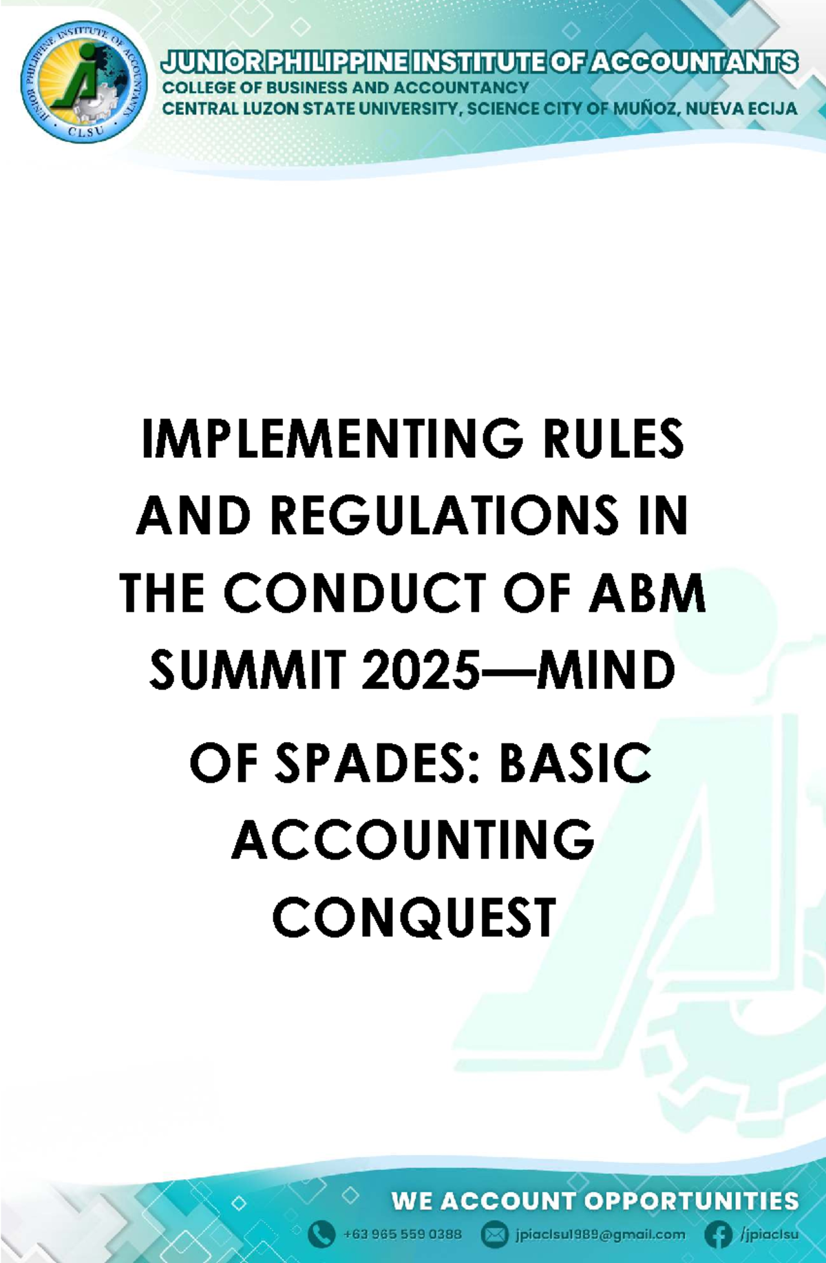 ABM 2025 Cup: Implementing Rules and Regulations for Summit Events - Studocu