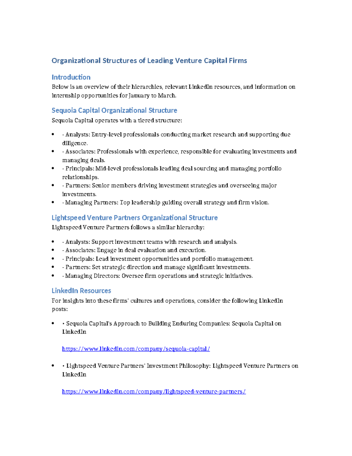 VC Firm Org Structures: Sequoia & Lightspeed Hierarchies Explained ...
