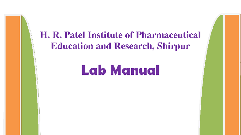 Instrumental Methods of Analysis Lab Manual (PHC 301) - Studocu