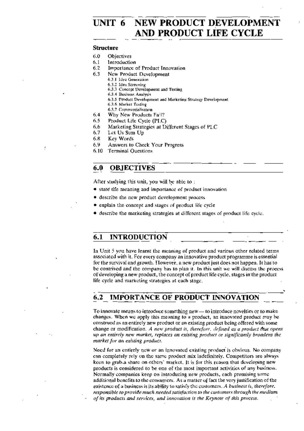 Unit-6: Lecture Notes on New Product Development & Product Life Cycle ...