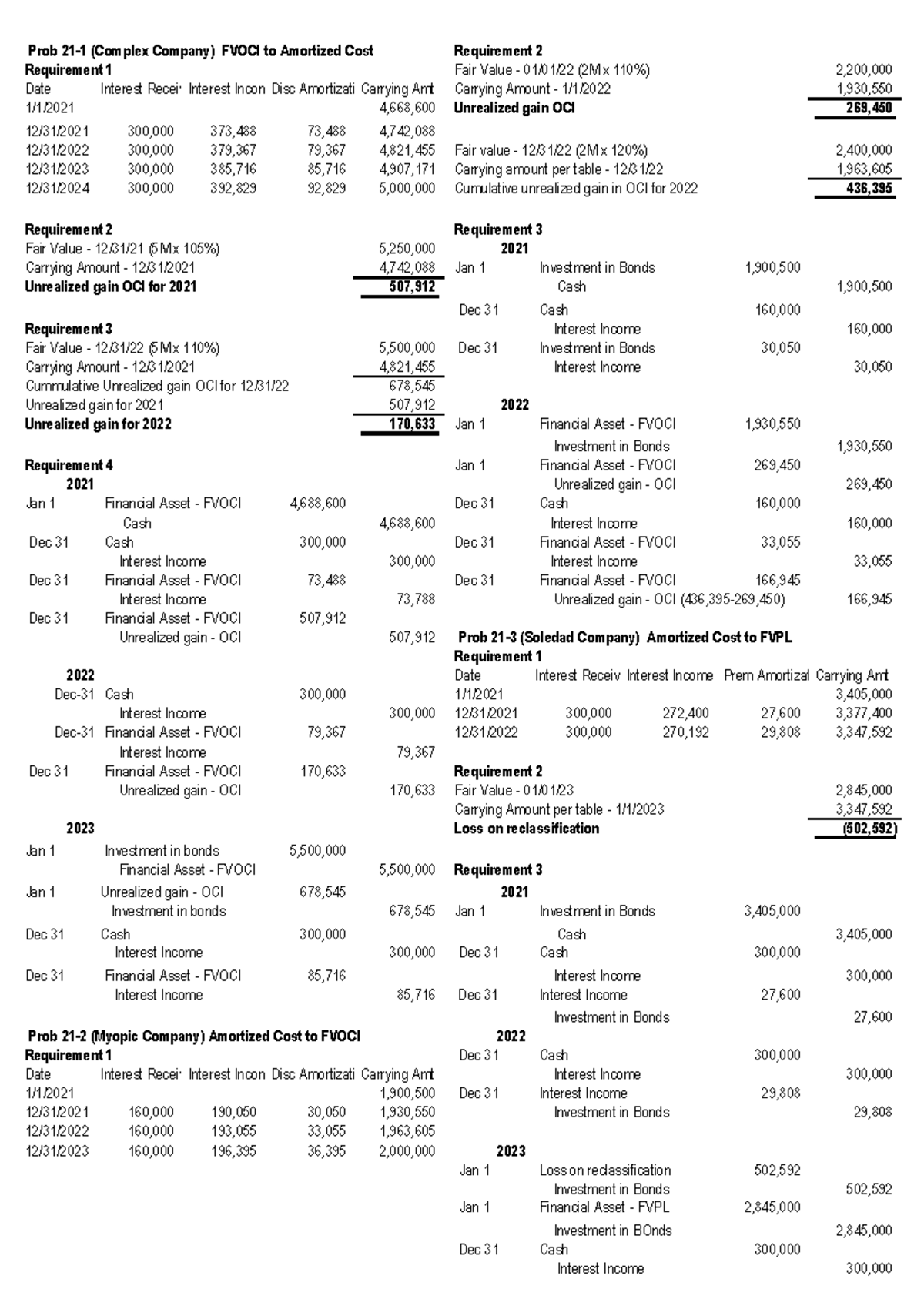 Chapter 21: Fair Value Analysis and Interest Income Insights - Studocu