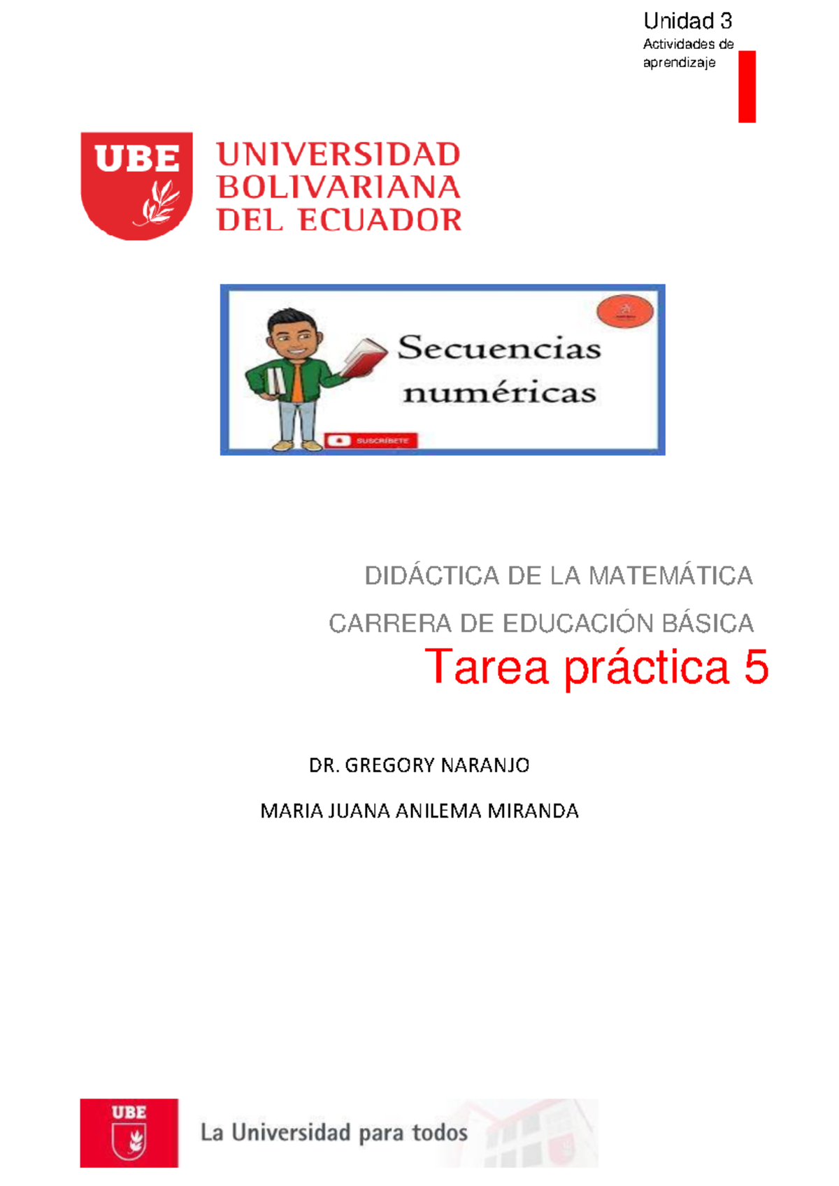 745595022 Tarea Practica 5 1 de Matematica - Actividades de aprendizaje ...