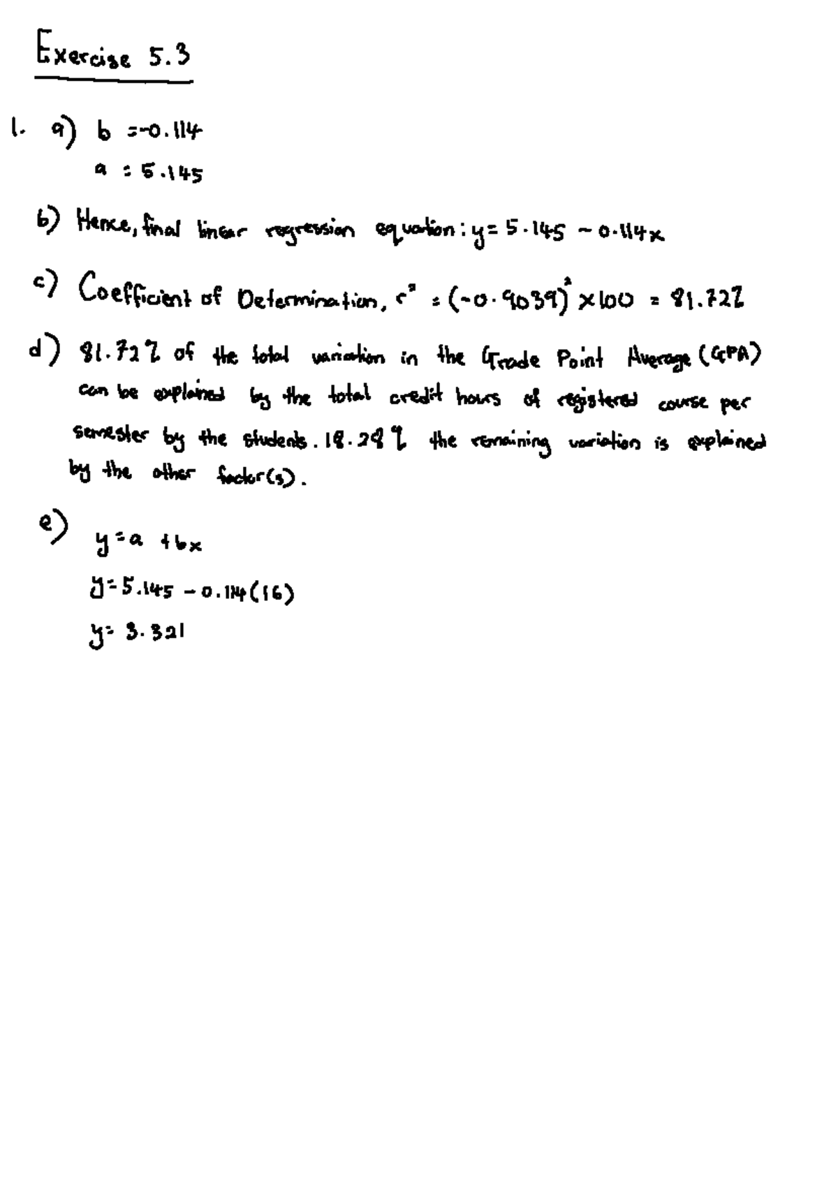 Exercise 5 Statistic Studocu