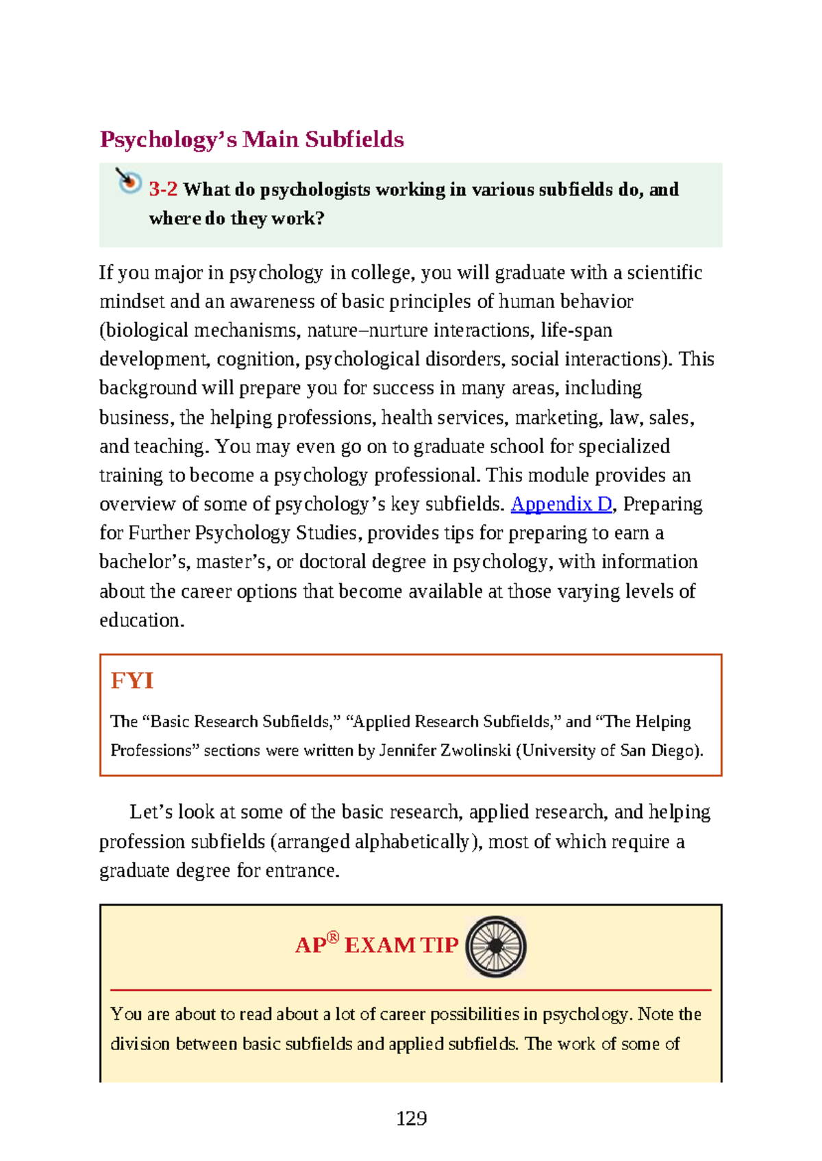 Psychology Subfields Overview: Careers and Opportunities in PSY 101 ...