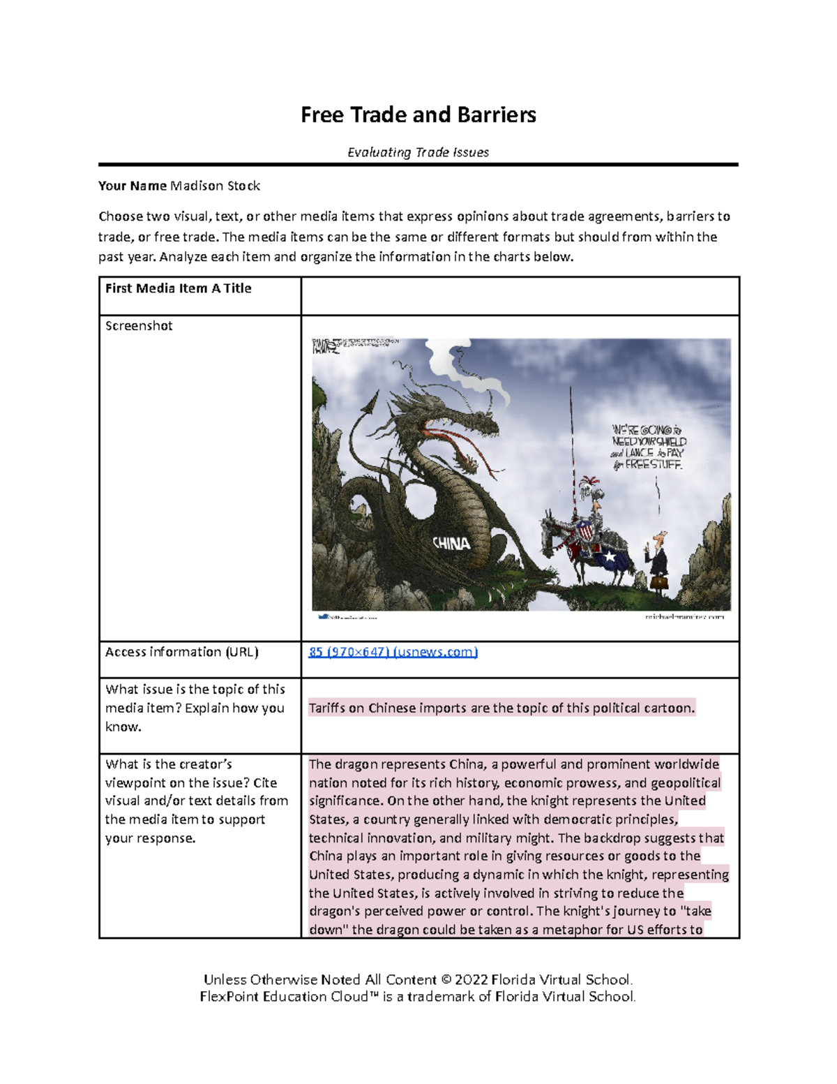 Free Trade & Barriers Assignment Template Analysis - Studocu
