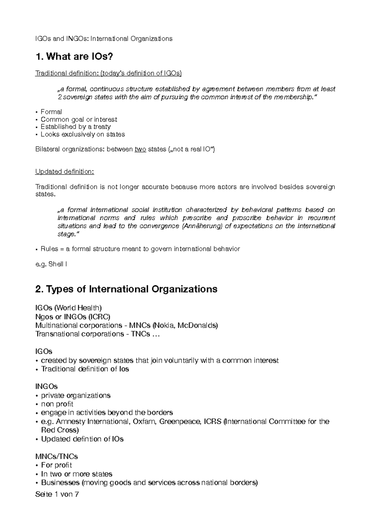 International Organizations (IGOs & INGOs): Definitions & Types ...