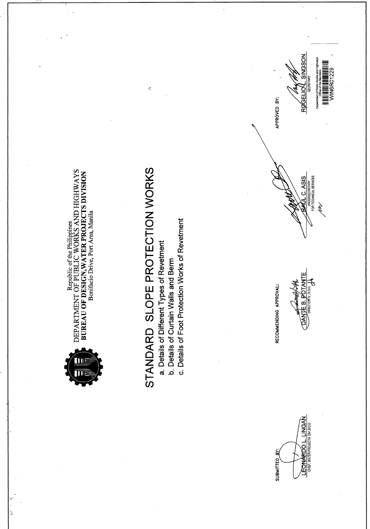 Updated Standard Slope Protection Works Plan - WIN6R01229 - Studocu