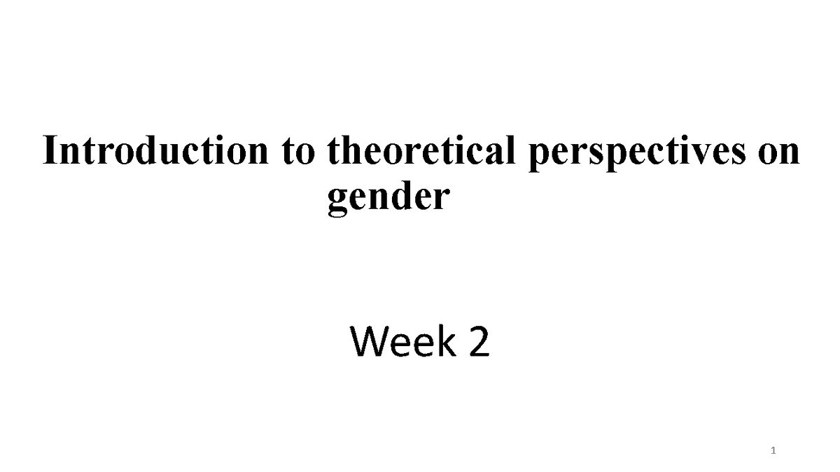 Theoretical Perspectives on Gender Socialization in Early Childhood ...