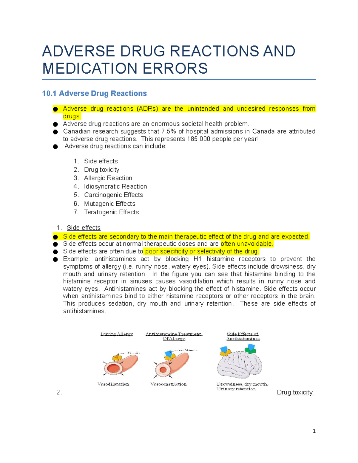 Module 10: Understanding Adverse Drug Reactions & Medication Errors ...