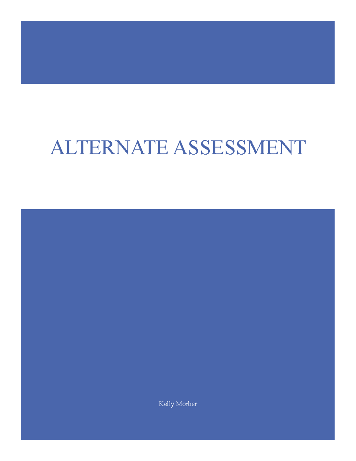 WD2021 Alternate Assessment Review and Modified Standards Analysis ...