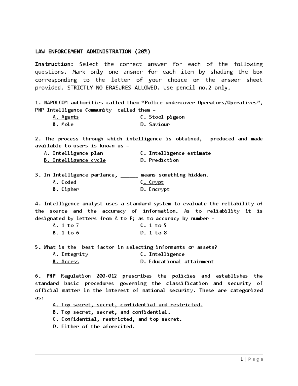 LEA- Mock Board Exam Review Questions and Answers - DEC 2018 - Studocu
