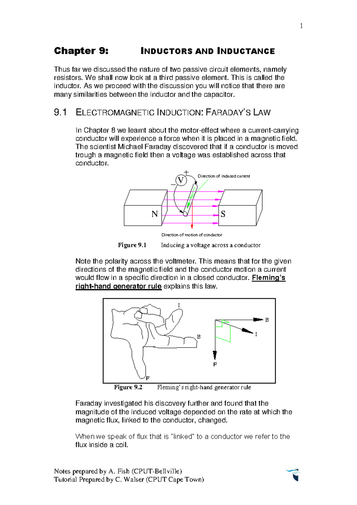 Inductor and Circuit Theory Tutorial - CPUT Chapter 9 Notes - Studocu